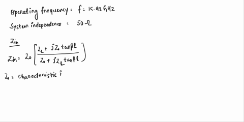 79 calculate zin t in and input return loss of the circuit below frequency of operation is 1592 ...