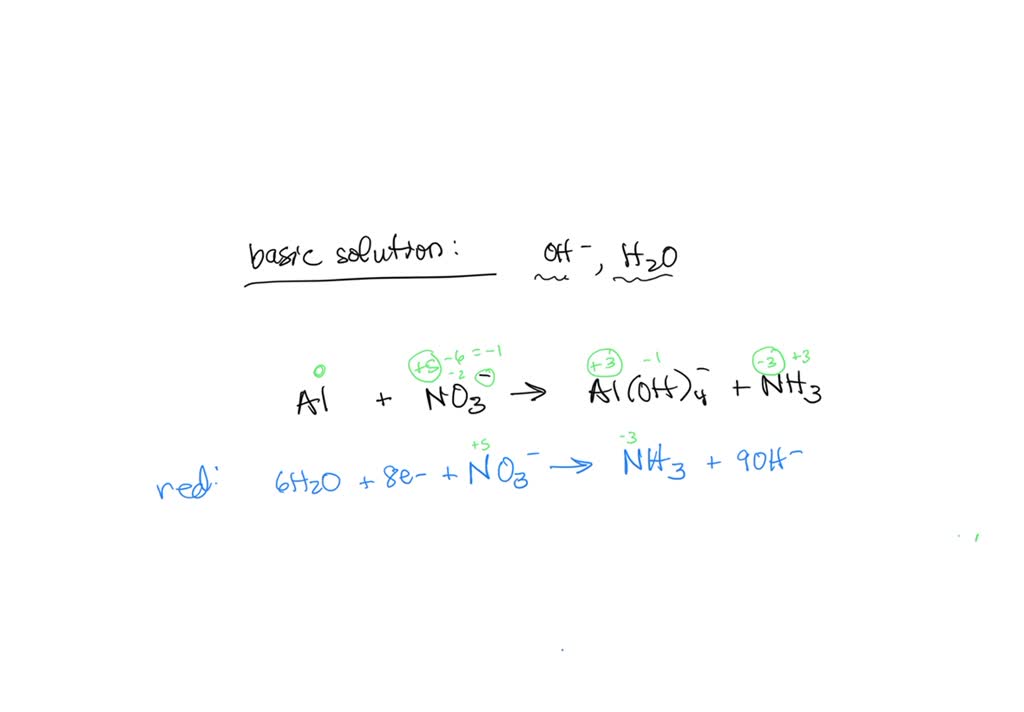 SOLVED: In basic solution, aluminum metal forms Al(OH)4- ion as it ...