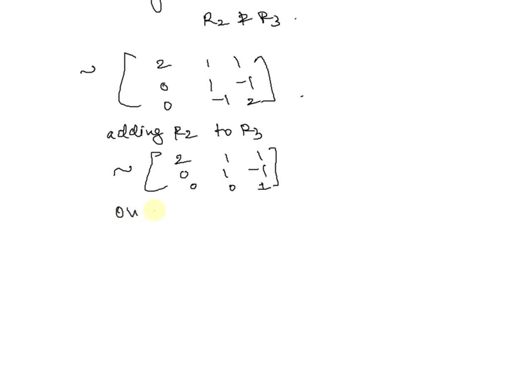 Solved Construct A 3×3 Matrix Not In Echelon Form Whose Columns