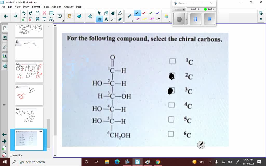 SOLVED: For the following compound, select the chiral carbons: 0 Ic FH ...