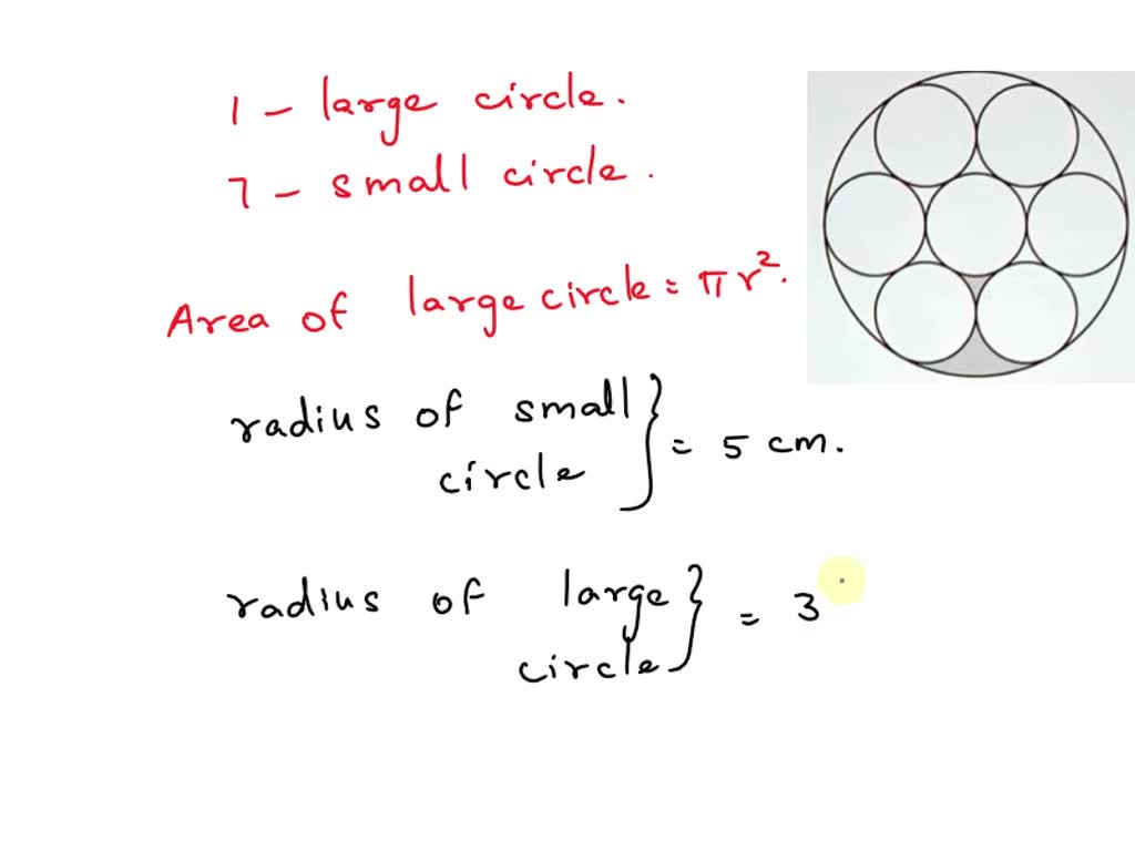 SOLVED: The figure below is composed of eight circles: seven small ...
