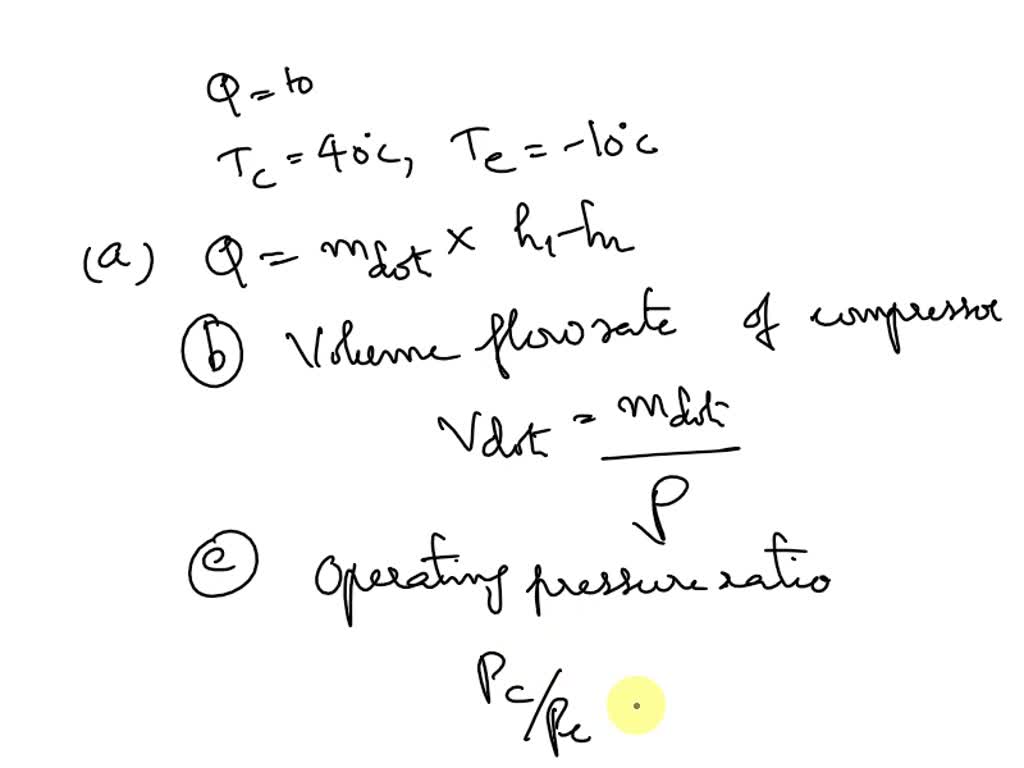 SOLVED: A R-12 plant has to produce 10 tons of refrigeration. The condenser and evaporator ...