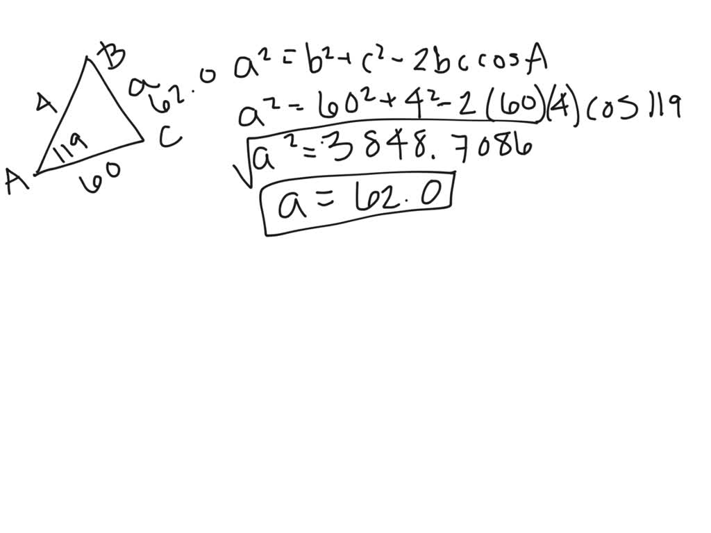 SOLVED Consider A Triangle ABC Like The One Below Suppose That A101 b20 And c56 The solved-consider-a-triangle-abc-like-the-one-below-suppose-that-a101-b20-and-c56-the