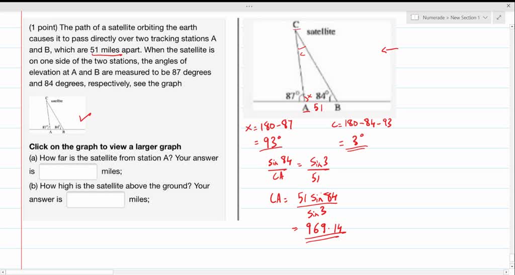 SOLVED: '[The path of a satellite orbiting the earth causes it to pass ...