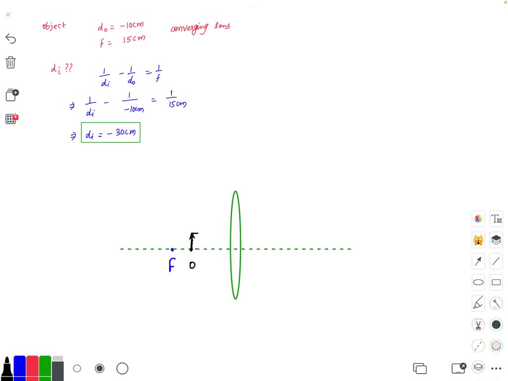 SOLVED: An object 15 cm high is placed 1 m in front of a converging lens whose focal length is 1 ...