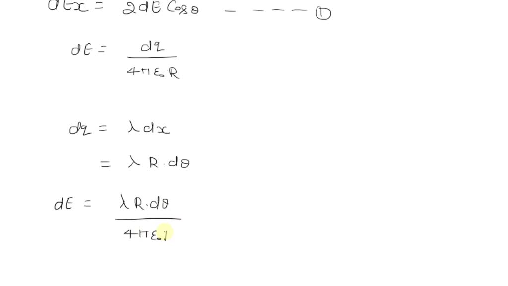 Problem I2: Consider the semiarc of charge shown in the figure, that ...