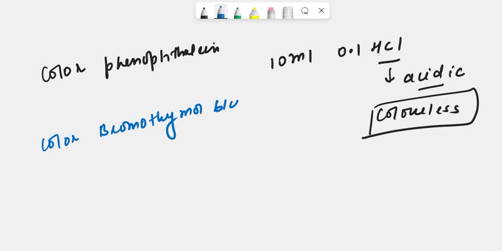 Solved The Indicators Phenolphthalein And Bromothymol Blue Will Be