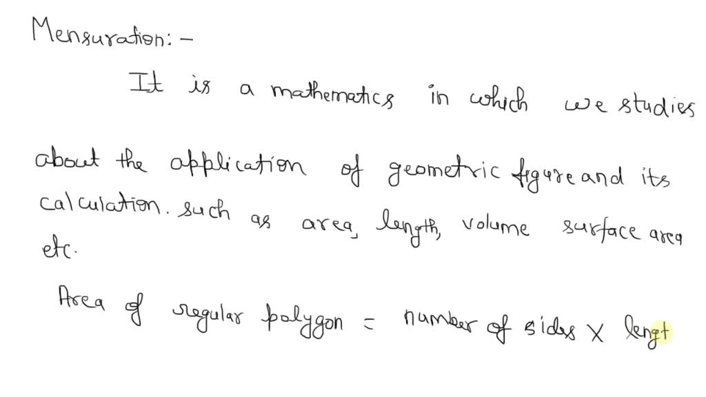 SOLVED What Is Mensuration Give 5 Examples Of Plane Figures Give 5 solved-what-is-mensuration-give-5-examples-of-plane-figures-give-5