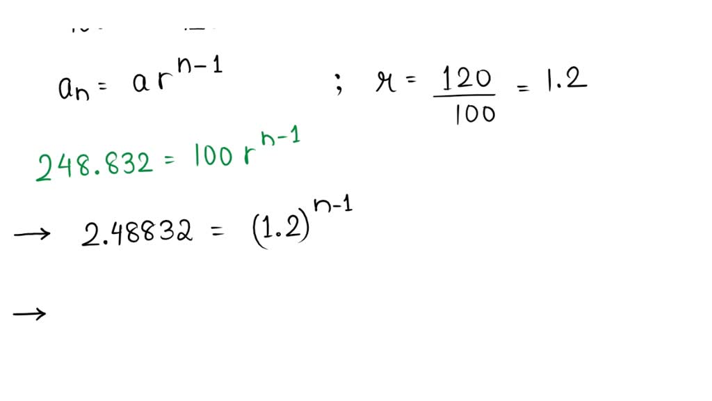 SOLVED: 5.) Rewrite the sum using summation notation 100+120+144+-.+248.832 SOLVED: 5.) Rewrite the sum using summation notation 100+120+144+-.+248.832