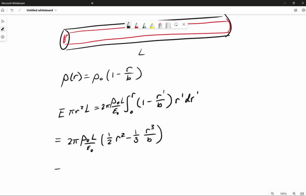 SOLVED: An infinitely long insulating cylinder of radius R has a volume ...