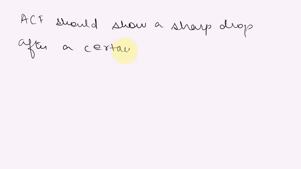 SOLVED: What are some features of the Autocorrelation Function (ACF ...