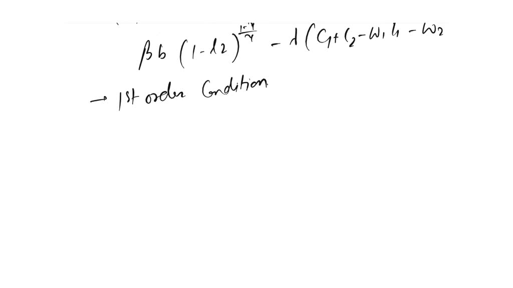 Consider the two-period Real Business Cycle (RBC) model without uncertainty. utility function is ...