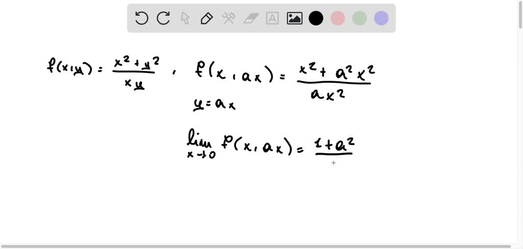 SOLVED: Consider lim (x, y)→(0, 0) x2 + y2 xy (see figure). (a) Determine (if possible) the ...