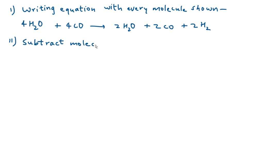This image shows a mixture of steam and carbon monoxide reacting ...