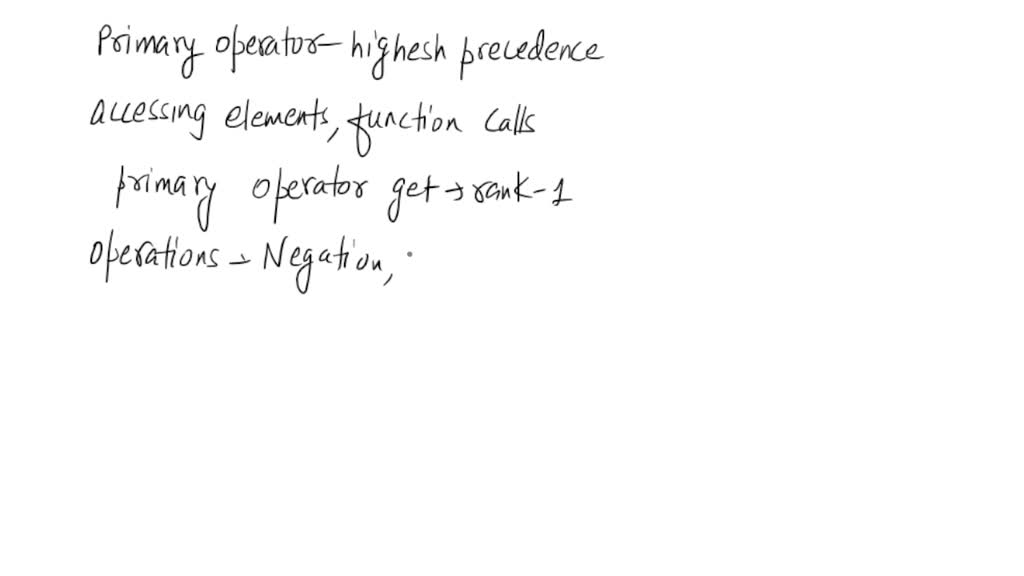 Solved Arrange The Following Operators Into A Precedence Hierarchy Group Of Answer