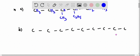 Write structures for the following compounds. (a) 3 -ethyl- 4 -methylhexane (b) 3 -ethyl-5 ...