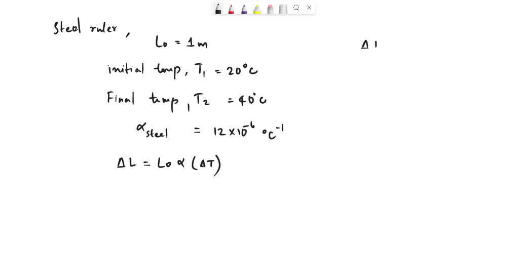 SOLVED: A steel ruler is exactly 1 meter long at 20 degrees Celsius. If ...
