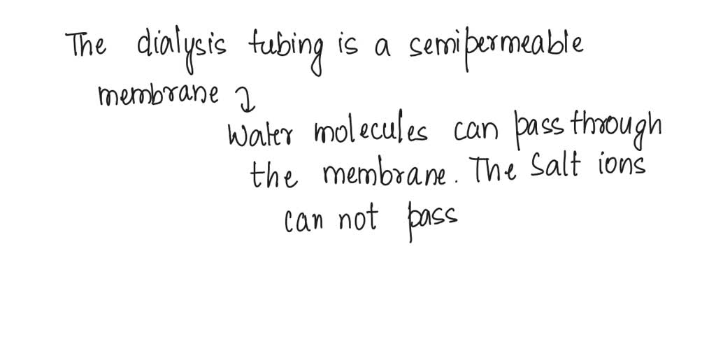SOLVED: Explain how the dialysis tubing acted like a semi-permeable ...