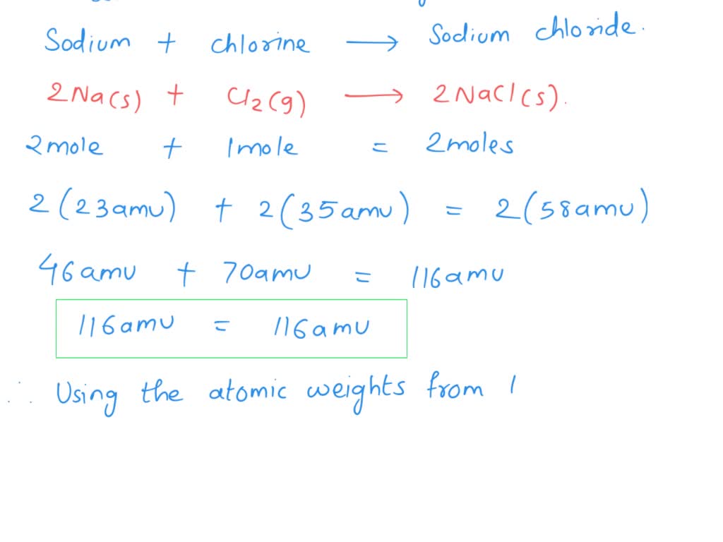 SOLVED: In the following reaction, the sodium and chlorine are ...