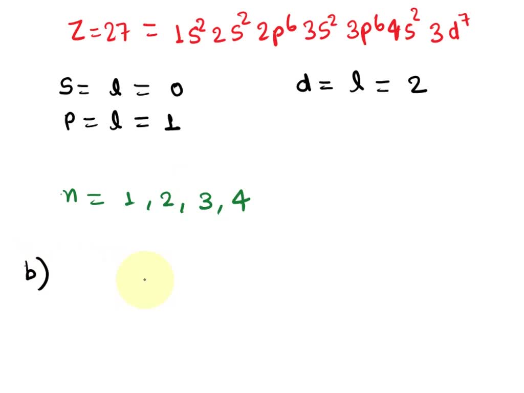 SOLVED: Cobalt (Z = 27) has seven electrons in an incomplete 3d ...