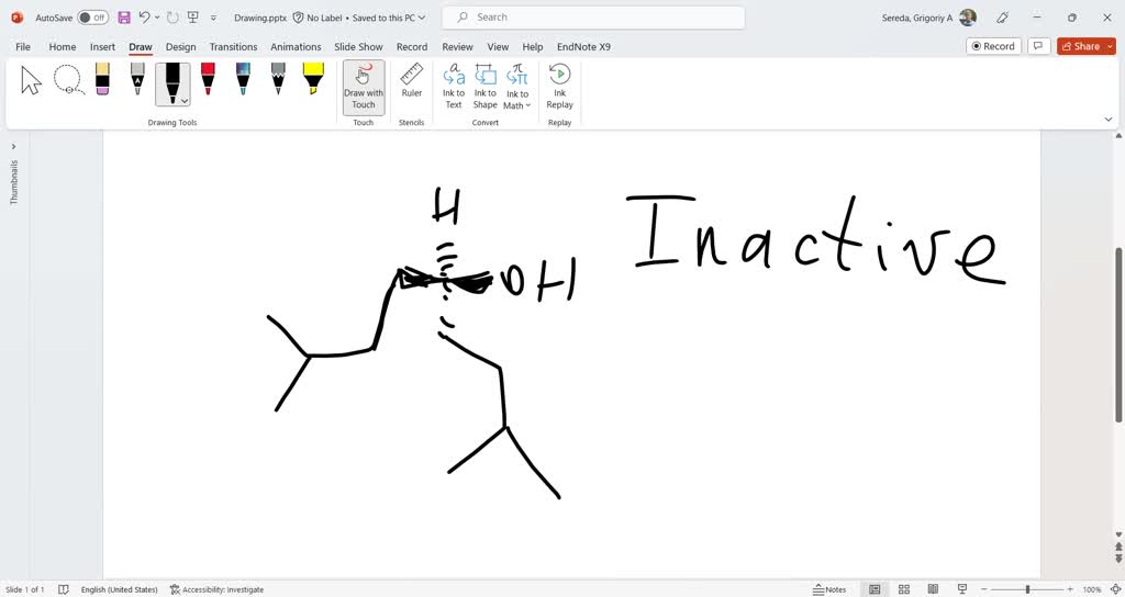 SOLVED: Consider the stereochemistry of the compound and its relation ...
