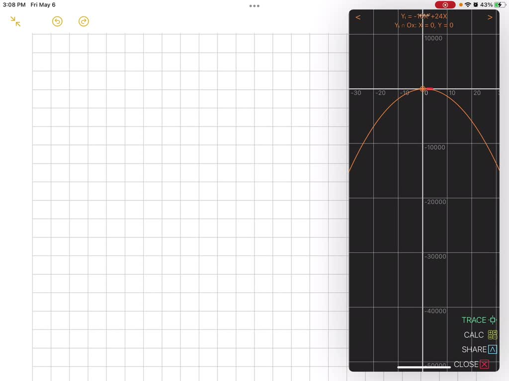 SOLVED: The function h(t) = -16t^2 + 24t models the height, in feet, of ...