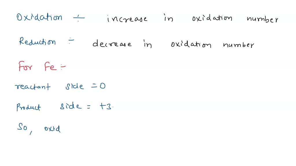 SOLVED: (1) Which species undergoes oxidation and which species ...
