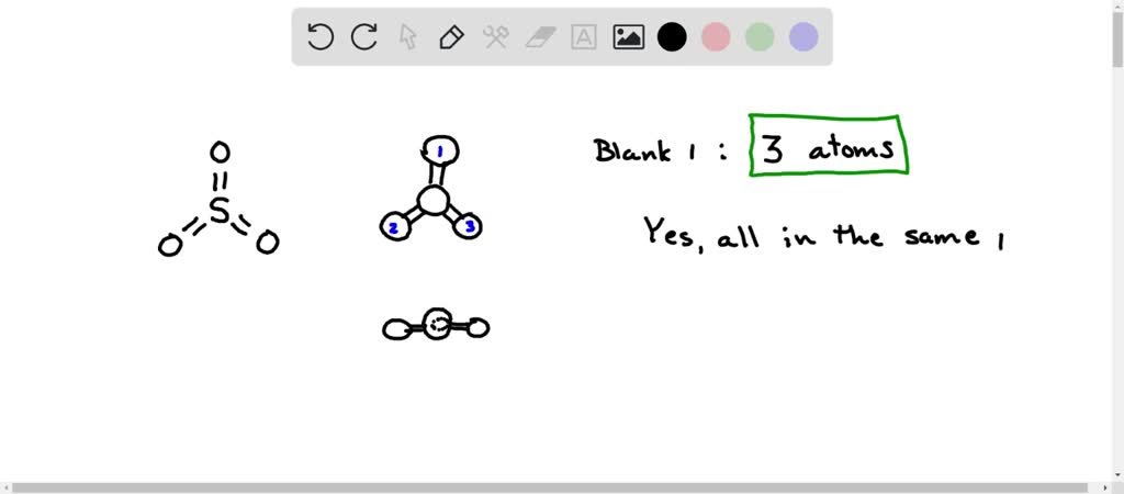 SOLVED: A model for SO3 is shown in the chem3D window. SO3 has trigonal ...
