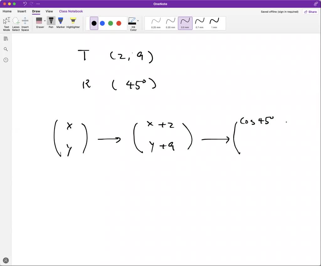Solved Find The 3x3 Matrix That Produces The Described Composite 2d Transformation Below