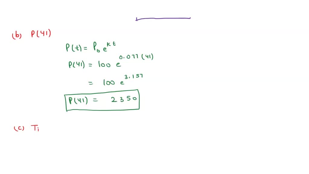 SOLVED: A colony of fruit flies is growing according to the exponential law p(t) = P0e^(kt), and ...