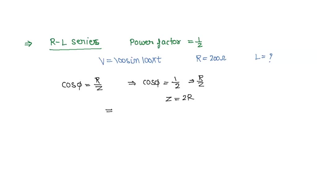 SOLVED: A sinusoidal voltage v = 172Vsin(101t) is applied to a series ...