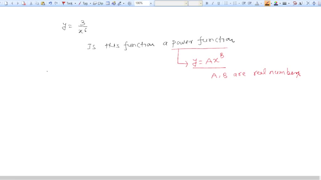Solved Is The Function Given Below A Power Function Y X 6 If It Is