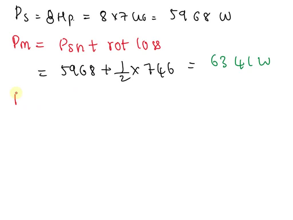 SOLVED: A 400-V, 6-pole, 50 Hz 3-phase induction motor develops 20 hp ...