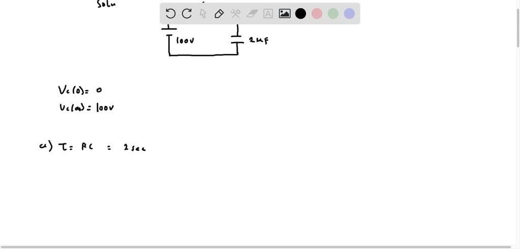 SOLVED: A 2 uF capacitor is connected by closing the switch to supply 100V through 1M ohms ...