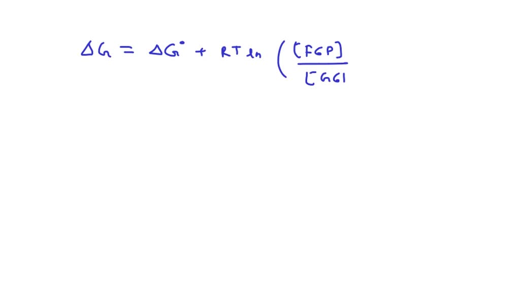 SOLVED: The Î”G for the conversion of glucose 6-phosphate (G6P) to ...