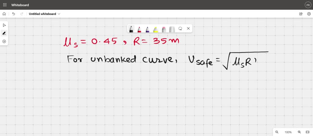 SOLVED: A car travels around a 35 m radius unbanked curve. The static ...