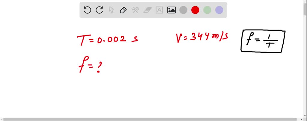 SOLVED: The period of a sound wave is 0.002 seconds. The speed of sound ...