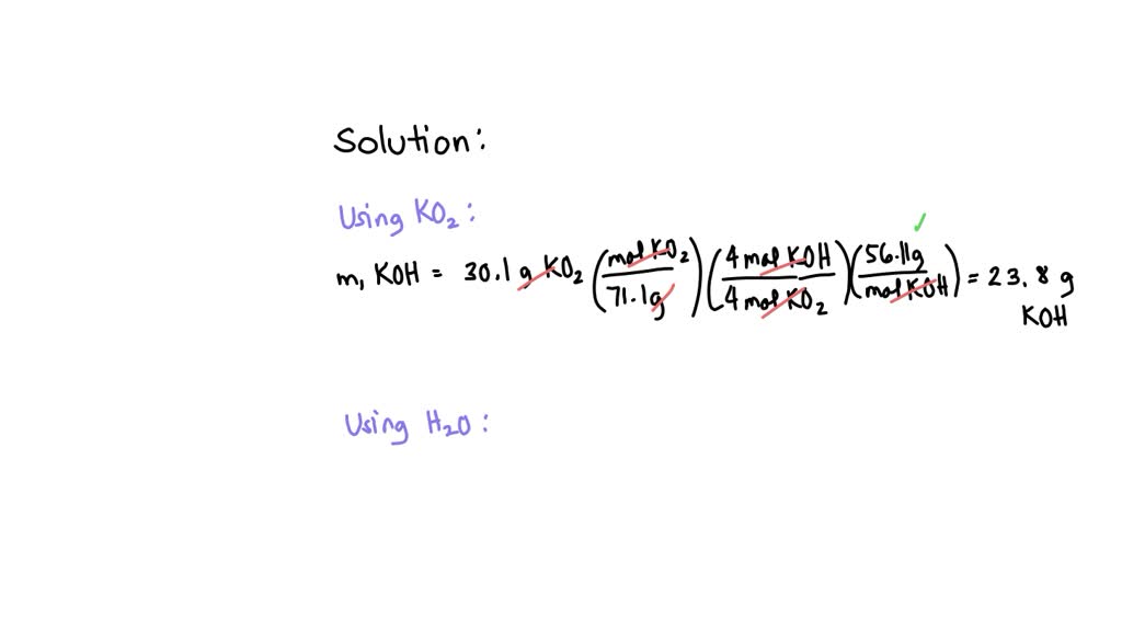 SOLVED: Consider the following balanced chemical equation: 4KO2(s ...