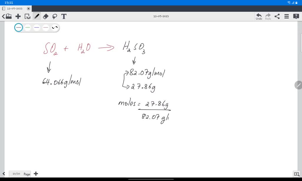 Elemental sulfur can be converted to sulfur dioxide by combustion in ...