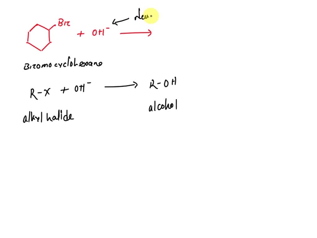 SOLVED: Consider the reaction of an alkyl bromide with hydroxide Draw ...