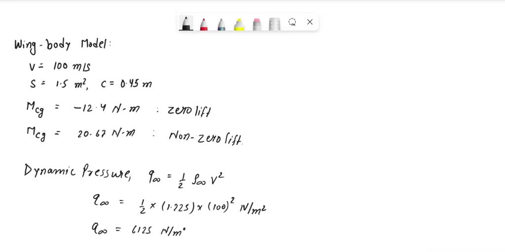 SOLVED: Consider an infinite wing with a NACA 1412 airfoil section and ...