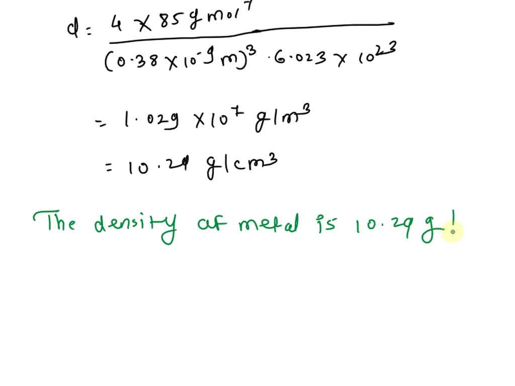 SOLVED: (a) The crystal structure of metal X is as shown in Figure 1 ...