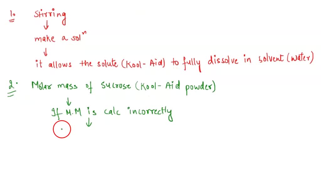 SOLVED: Text: Exploring Solubility EXPERIMENT 1: KOOL-AIDÂ® MOLARITY ...