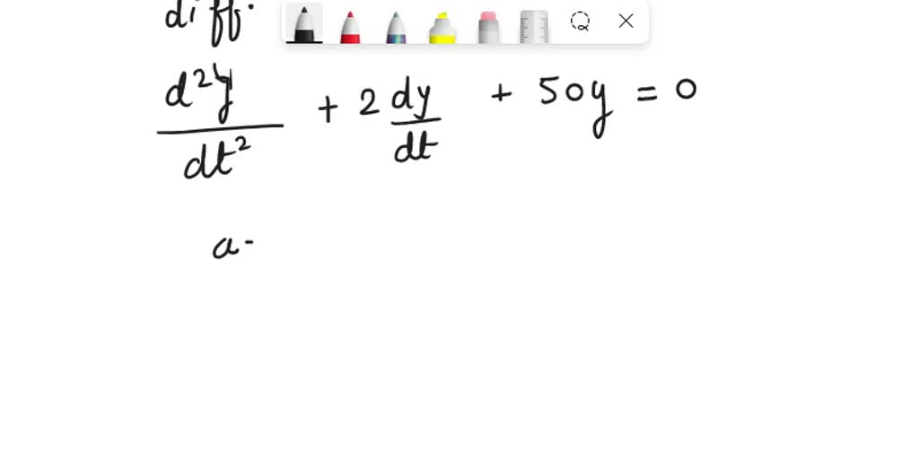 SOLVED: Question 5: Underdamped vs. Overdamped The plot depicts a ...