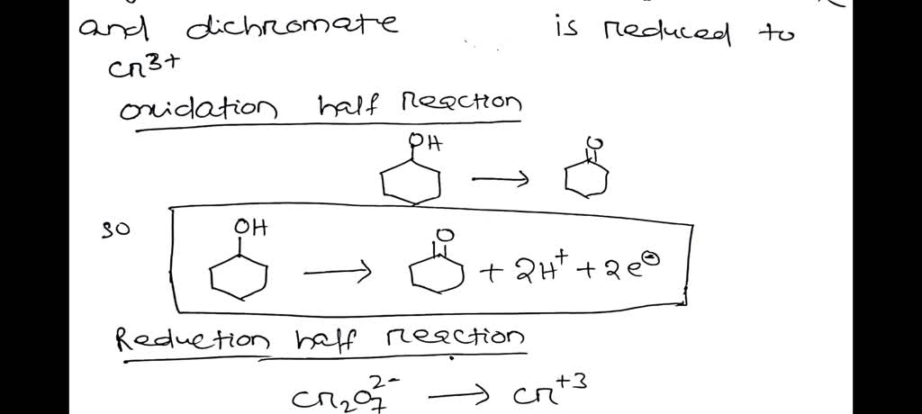 SOLVED: what is the reaction mechanism for the oxidation of cyclohexanol into cyclohexanone ...
