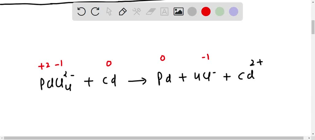 SOLVED: Consider the following redox reaction: PdCl4-2 + Cd (s) –> Pd ...