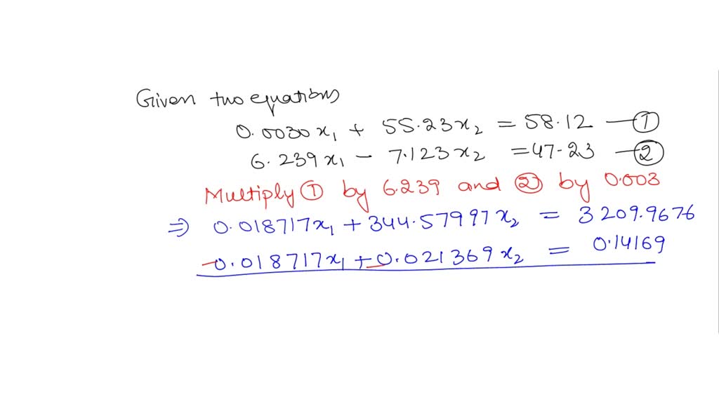 Solved Probleml Gaussian Elimination Method With Partial Pivoting Solve The Following System 