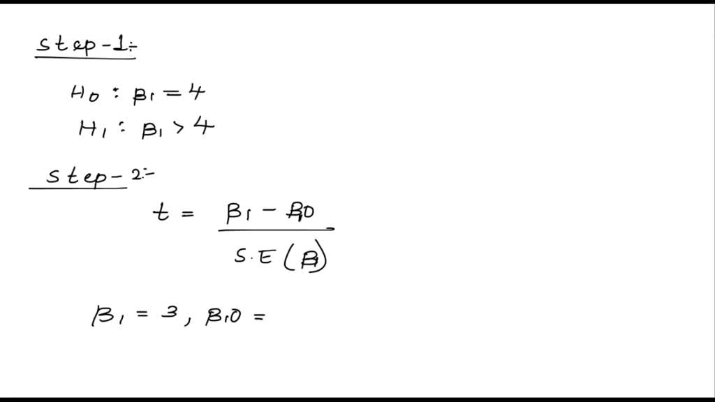 SOLVED: Assume that we estimated the following model by OLS: y =β₁ ...