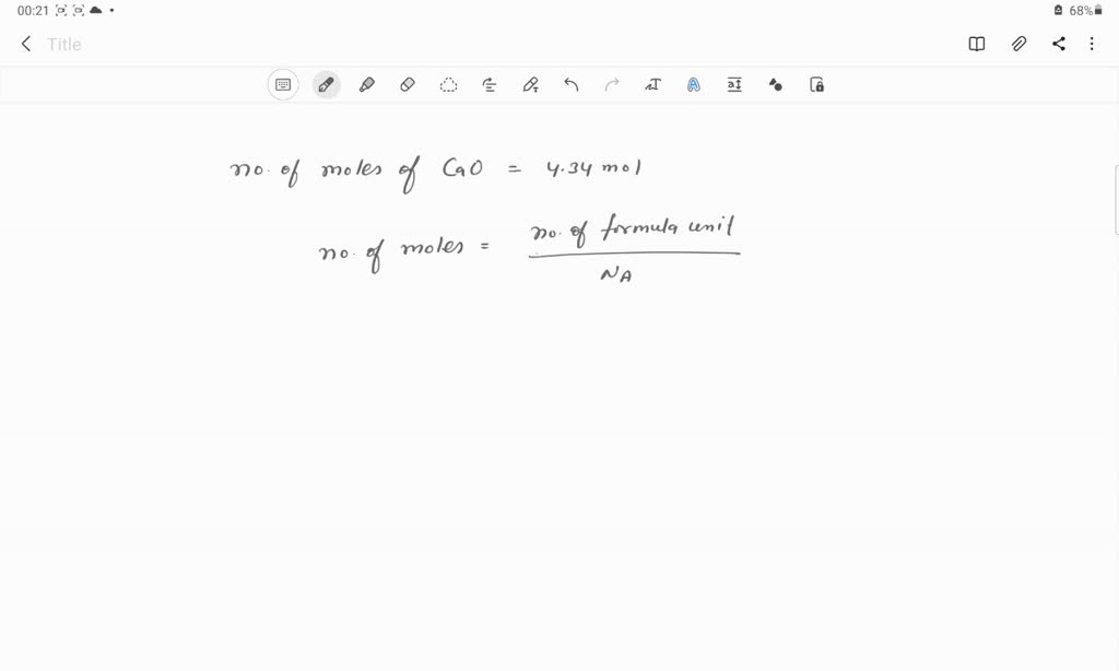 SOLVED: rumus zat CaO bilangan avogadro(partikel/mol) 6,02×10²³ jumlah ...
