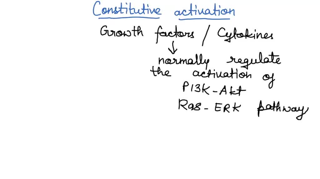 SOLVED: b) Constitutive activation. Explain what goes wrong in ...